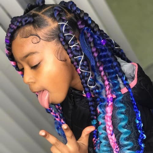 30 Blue And Purple Box Braids Fashionblog