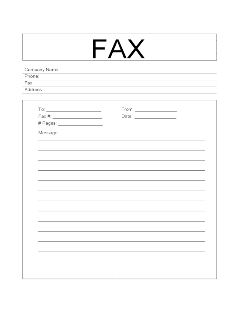 Fax Cover Sheet Fillable Cover Sheet Template Fax Cover Sheet Words