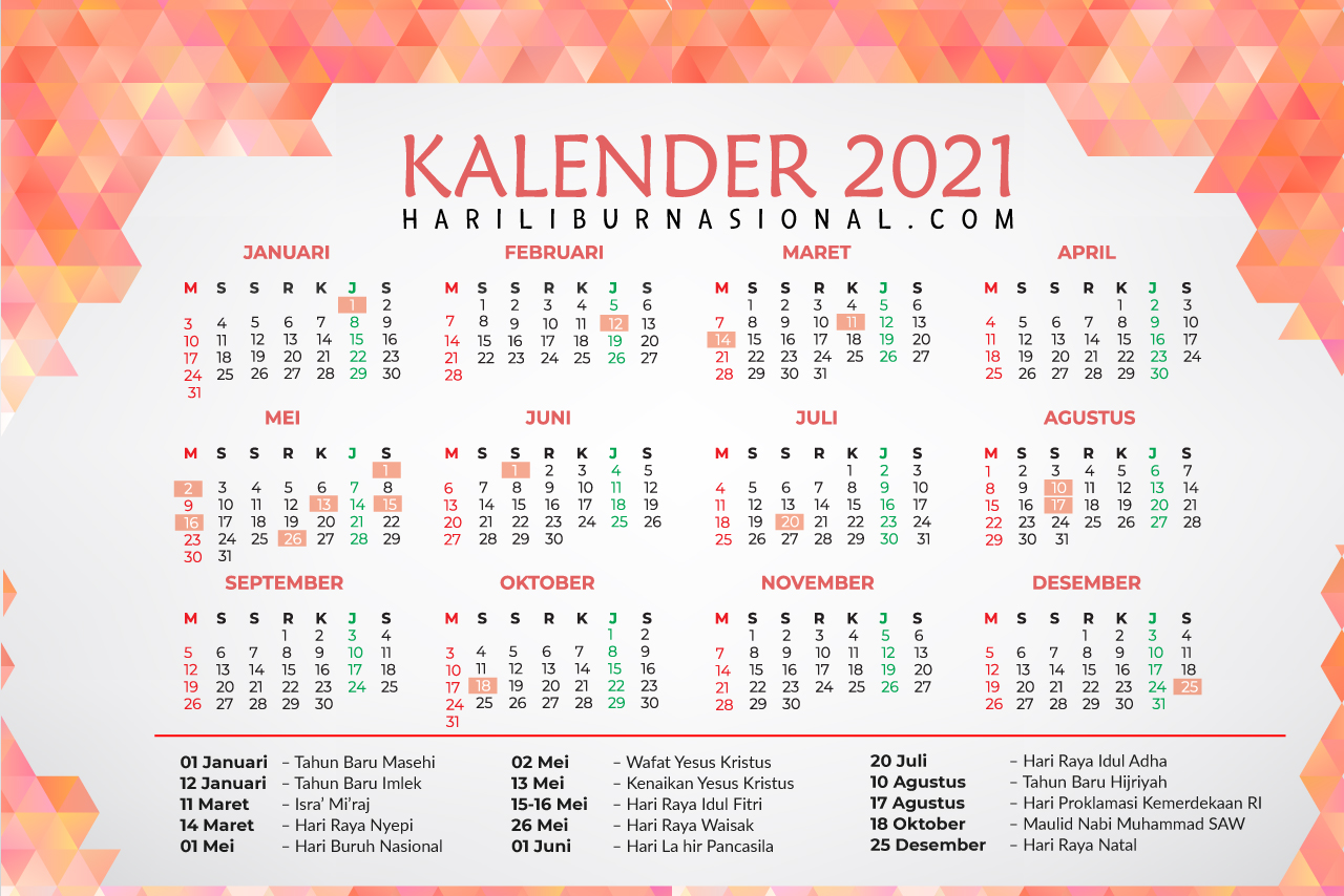 Kalender Lengkap Dengan Libur Nasional Dan Cuti Bersama Dan