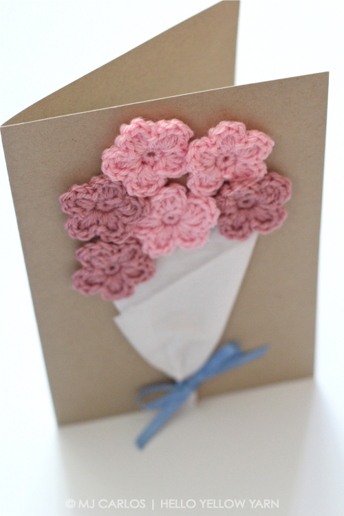 Crochet Flower Card For Mothers Day