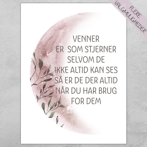 Venner Er Som Stjerner Design 1 Plakat Hjemluxdk