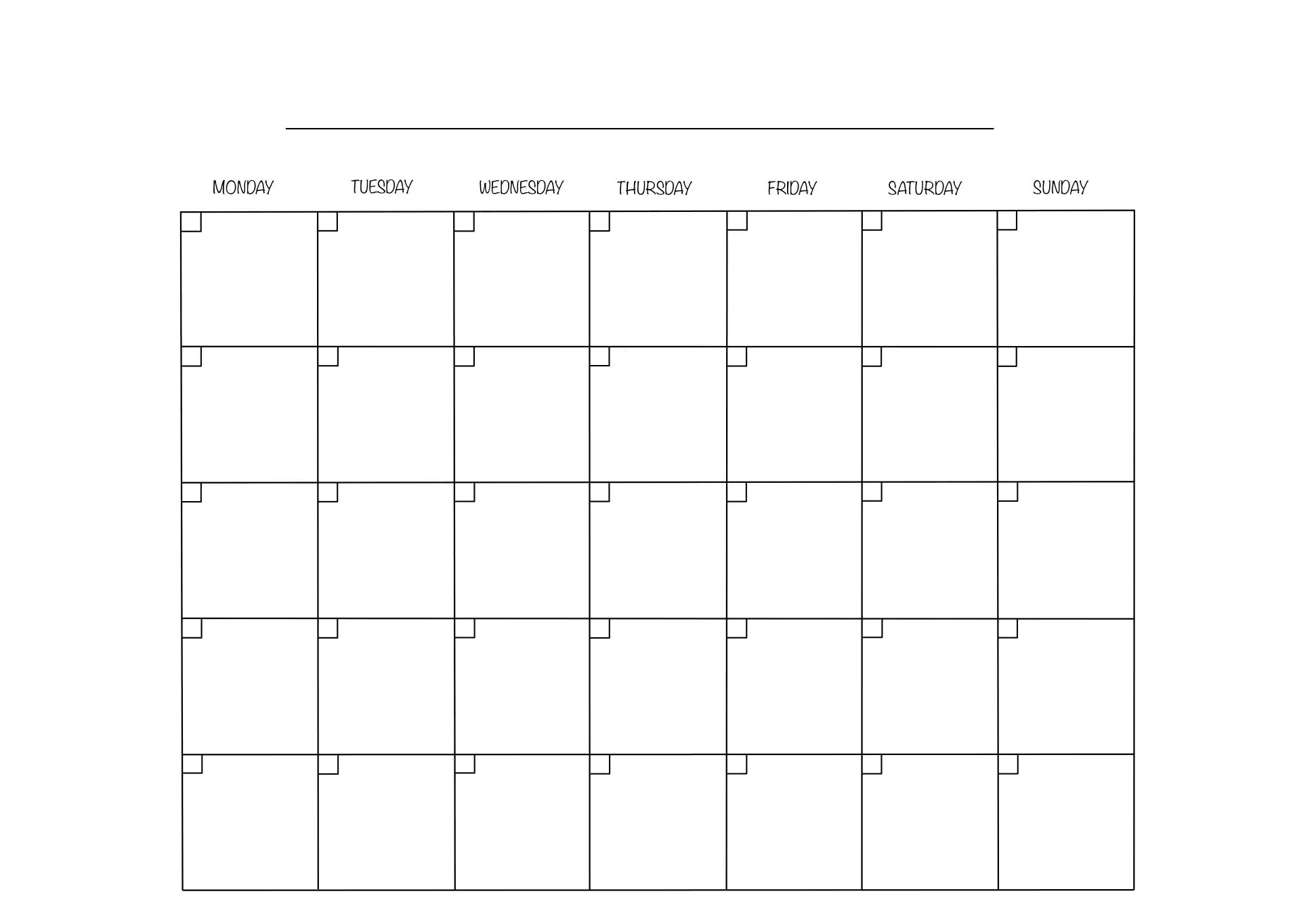 Blank Calendar Month View Calendar Printable Free Bla