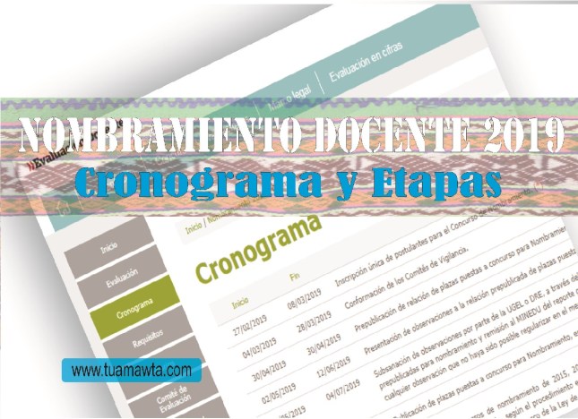 Cronograma Y Etapas Del Concurso De Nombramiento Docente 2019 Minedu