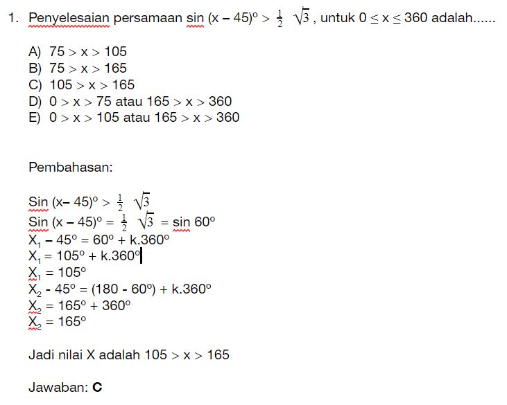 Kumpulan 10 Contoh Soal Essay Trigonometri Kelas 11 Terlengkap