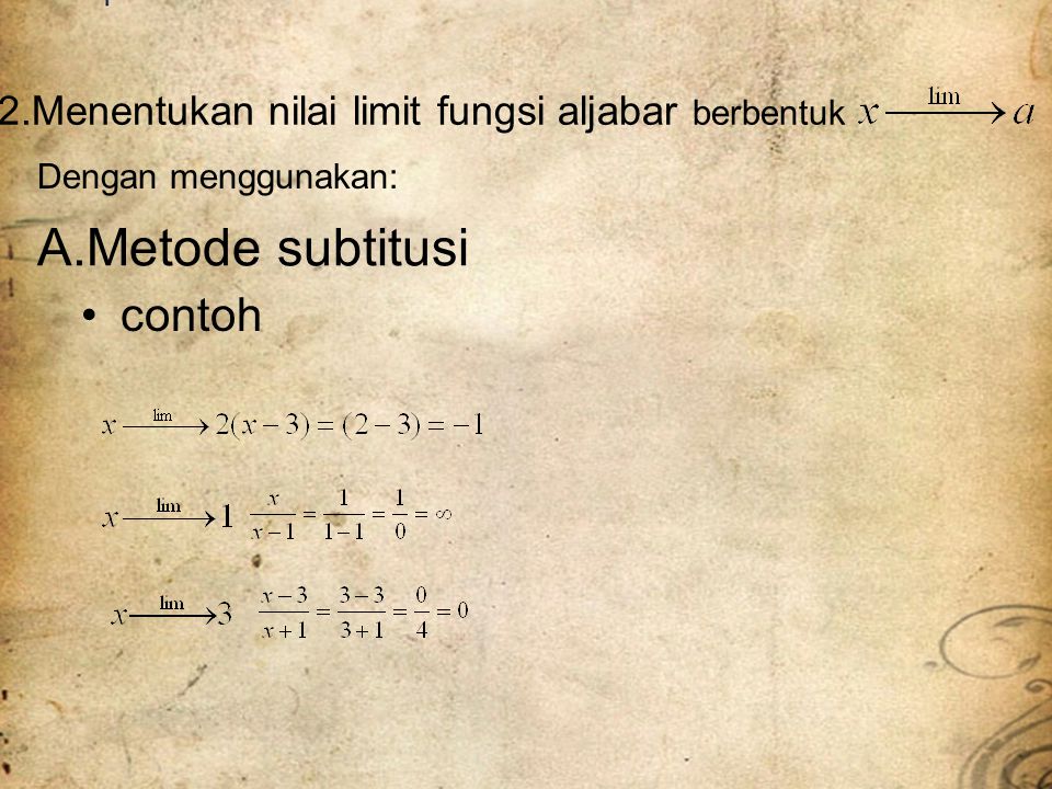 Lihat 12 Contoh Soal Limit Fungsi Aljabar Substitusi Terbaru