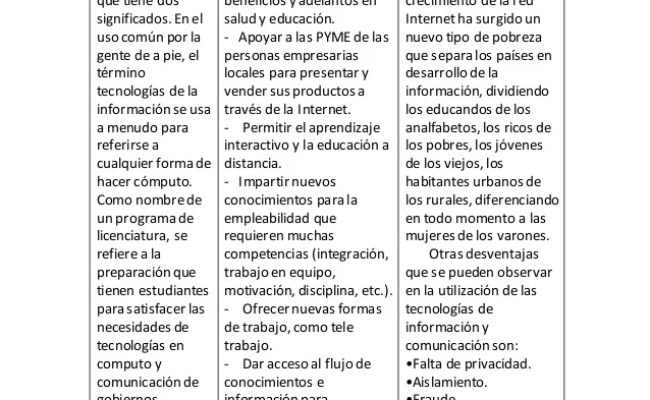 Cuadro Comparativo Ventajas Y Desventajas Doc Document Pdmrea Bilarasa