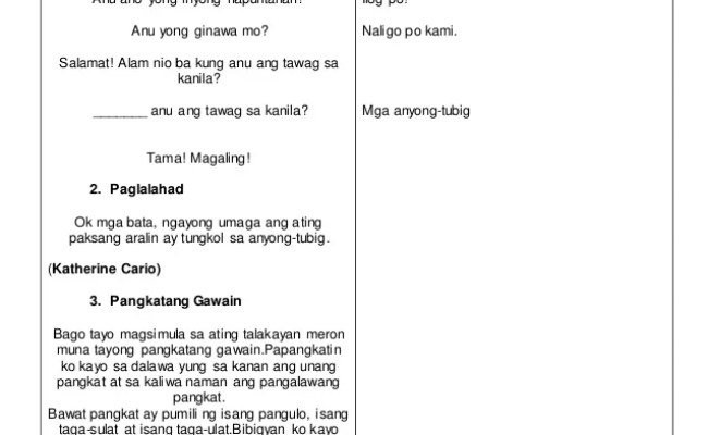 Lesson Plan In Araling Panlipunan Grade 3 Anyong Tubig Teachcreativa