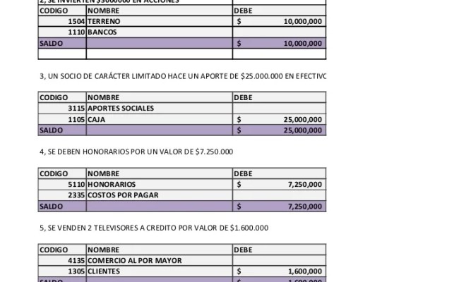 Ejemplos De Asientos Contables Modelos Muestras Y Caractersticas