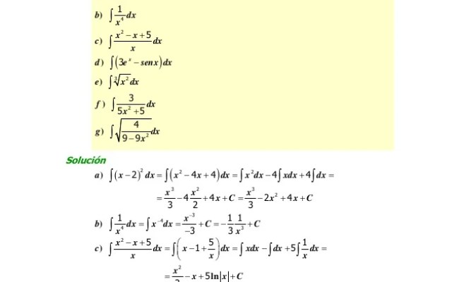 Ejercicios De Repaso De Integrales Resueltos Integral Velocidad Porn