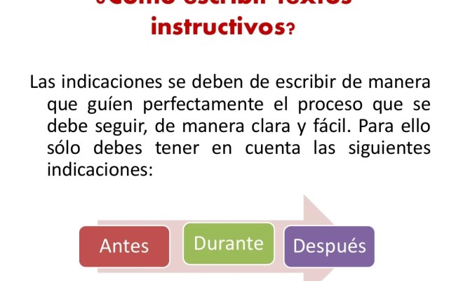 Textos Instructivos Caracter 237 Sticas Pasos Tipos Diagrama Ejemplos