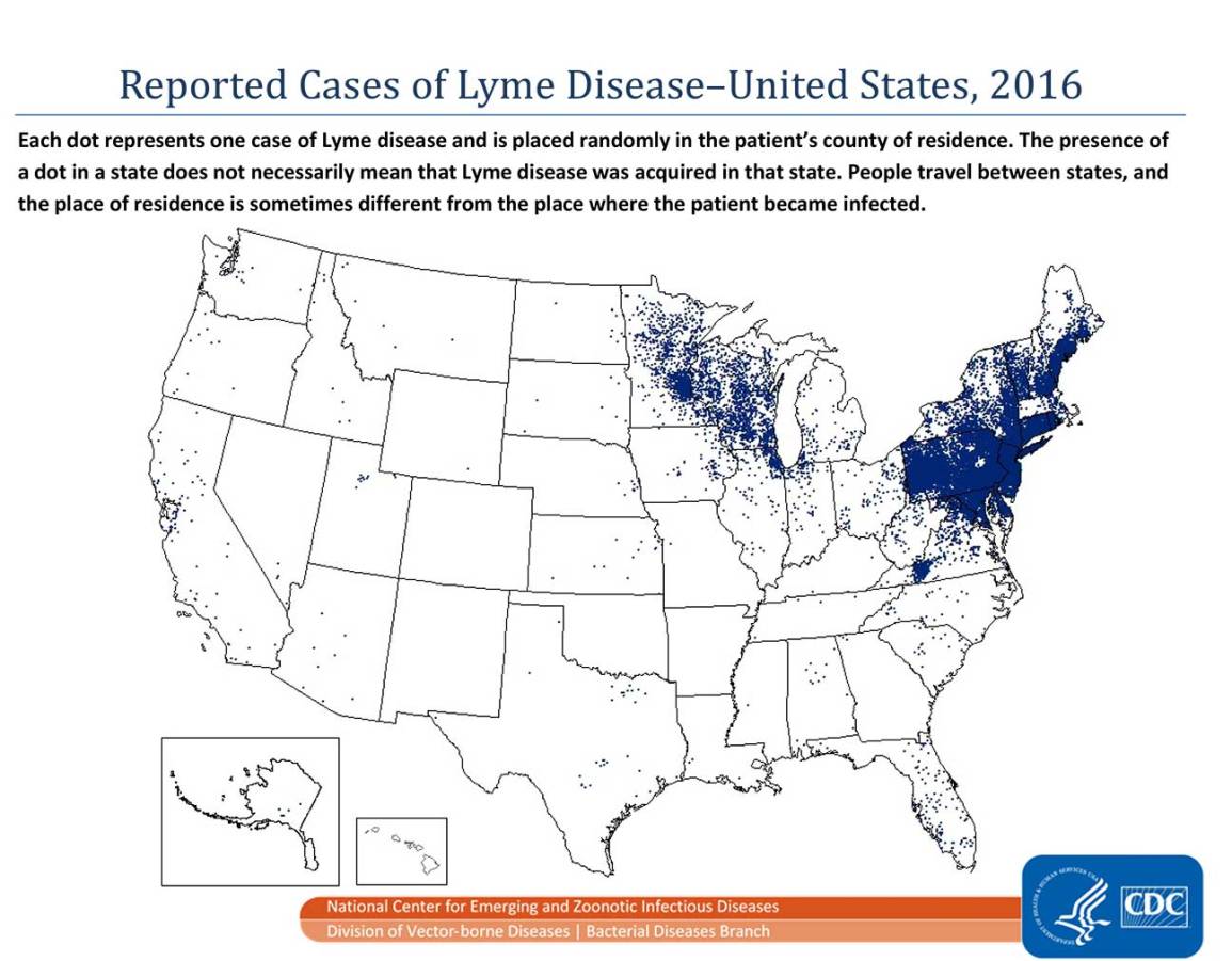 Lyme Disease Regions Map