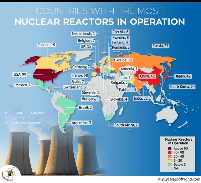 Map Of Nuclear Power Plants In The World