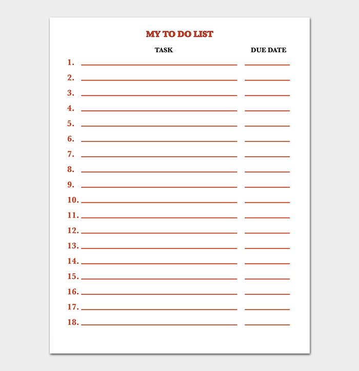 Free Printable To Do Checklist Template Paper Trail Design Free