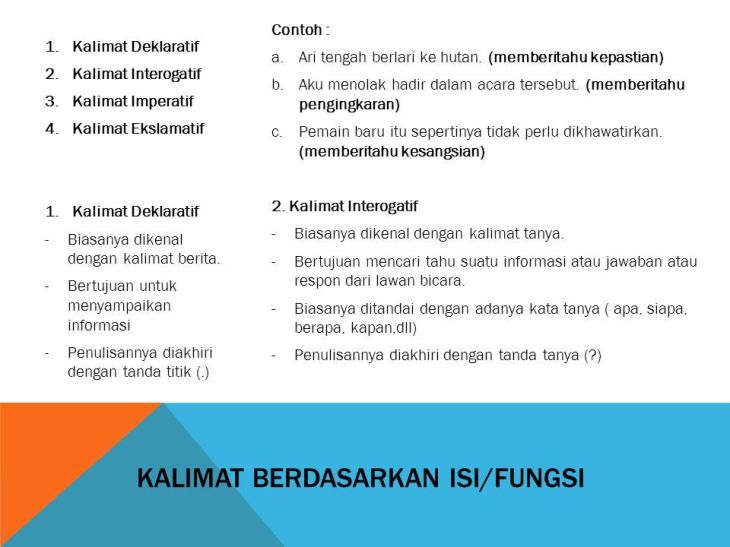 Contoh Kalimat Imperatif Deklaratif Interogatif Dalam Teks Prosedur