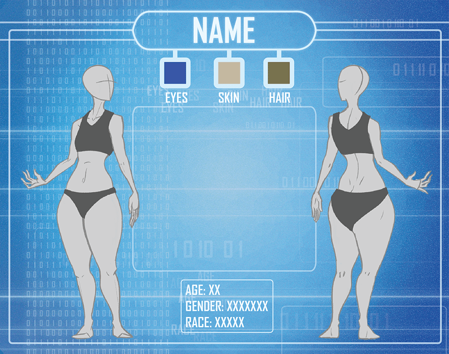 Blank Anime Character Reference Sheet Ref Sheet Template B By