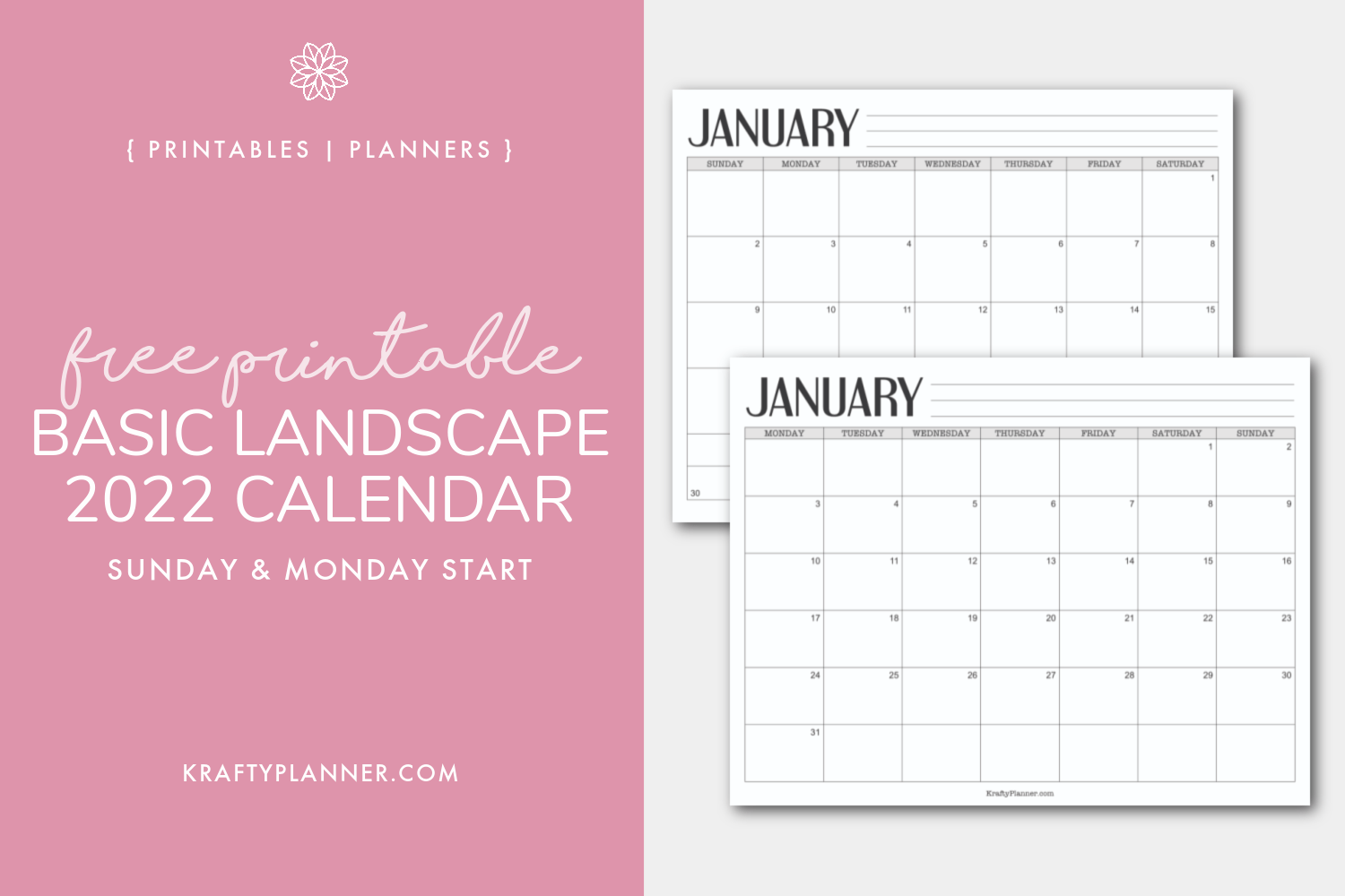 Free Printable Calendar Printable Monthly Calendars 2022 Monthly