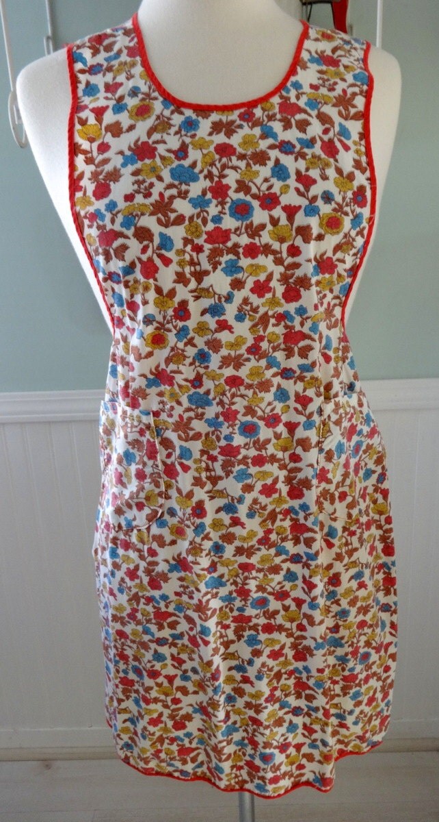 Vintage Floral Print Bib Apron Haute Juice