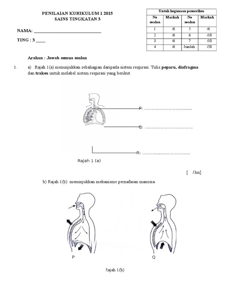 Latihan Sains Tingkatan 3 Bab 1 Pdf Ejercicio De Sains Tingkatan 3