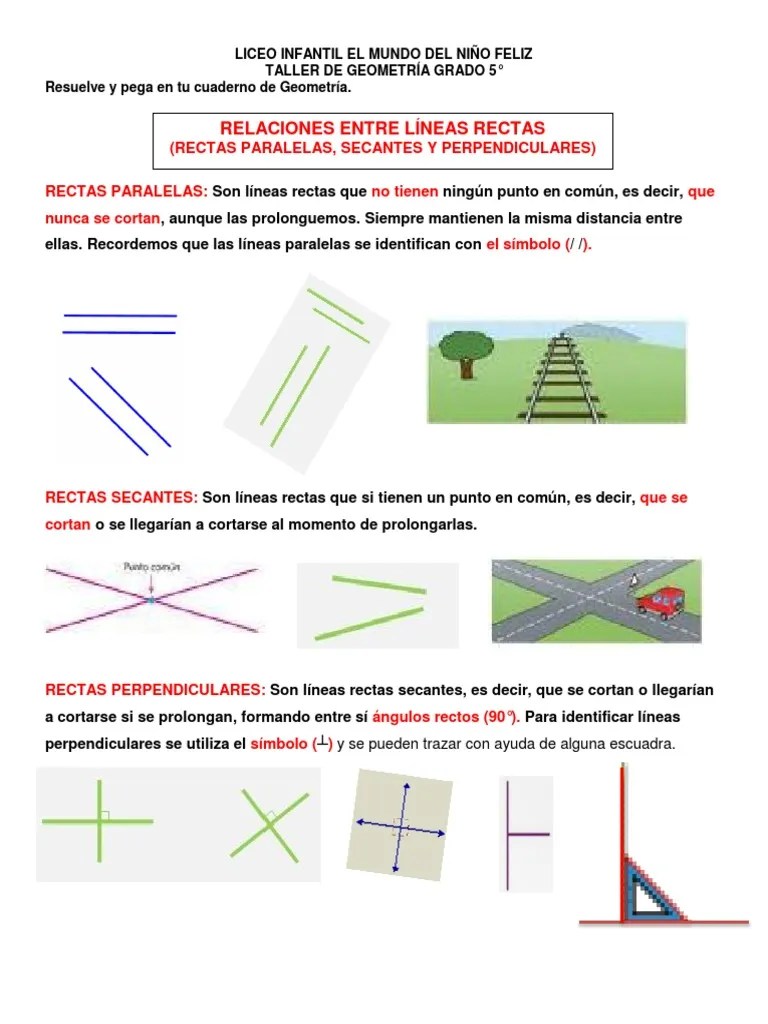 Imágenes De Rectas Paralelas Y Secantes 7 Paralelas Y Perpendiculares