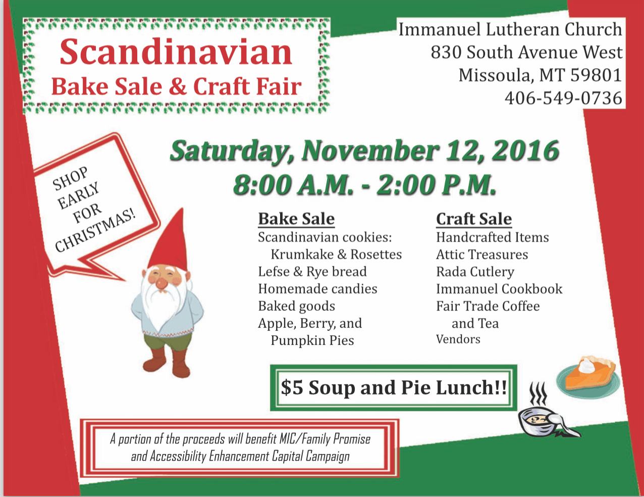 Scandinavian Craft Fair And Bake Sale Immanuel Lutheran Church