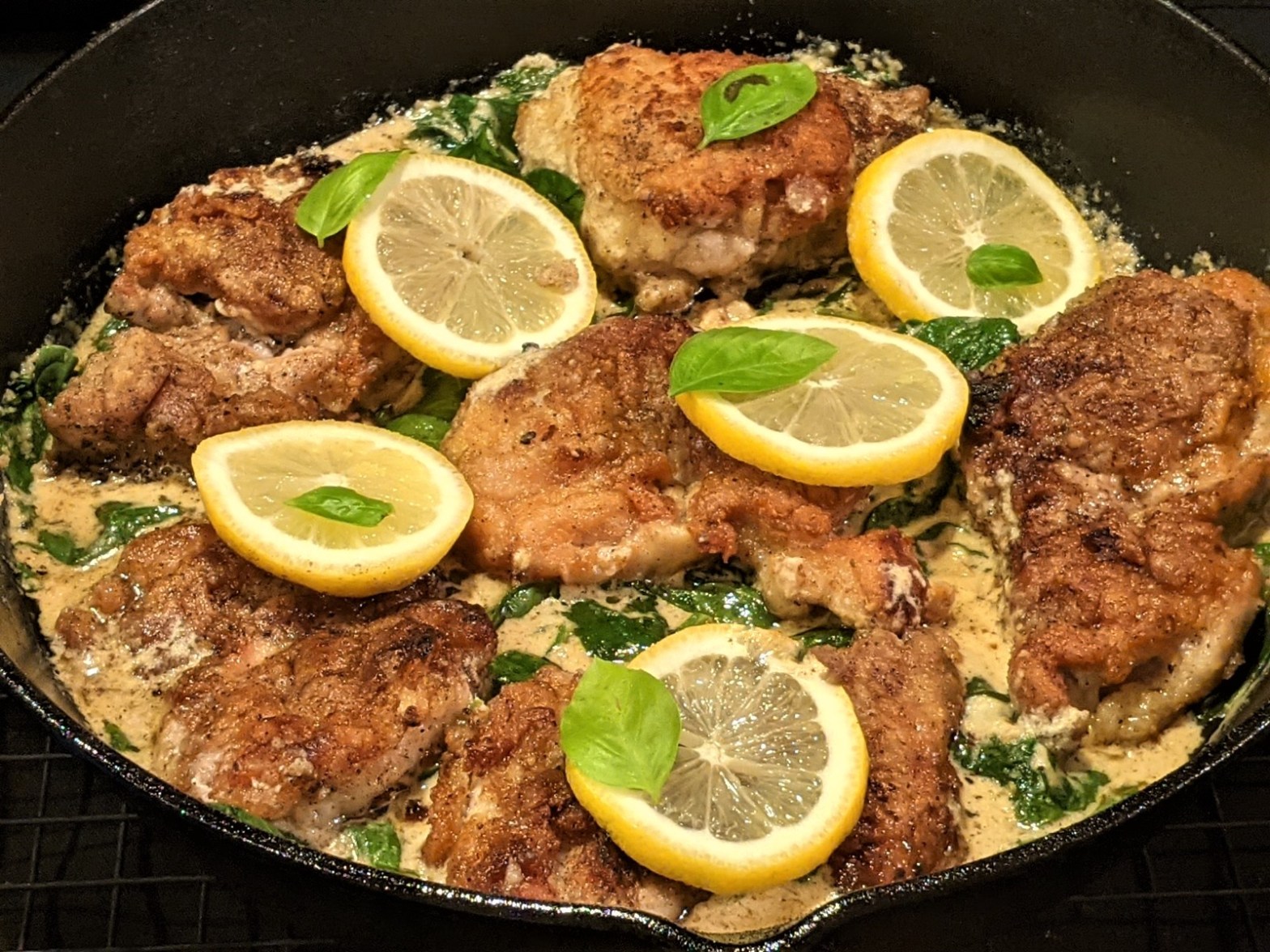 Creamy Lemon Chicken With Spinach Impress Not Stress