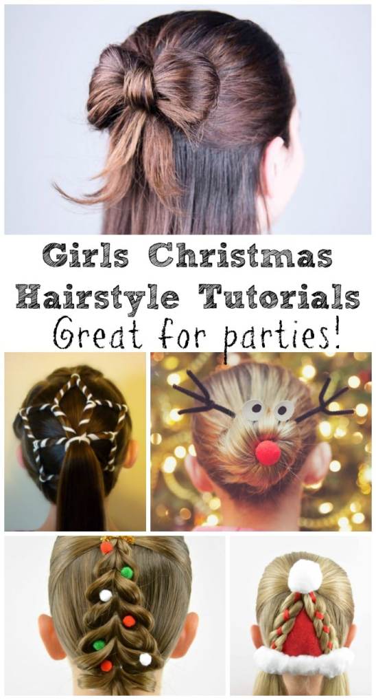 8 Festive Girls Christmas Hair Style Ideas With Tutorials In The Playroom