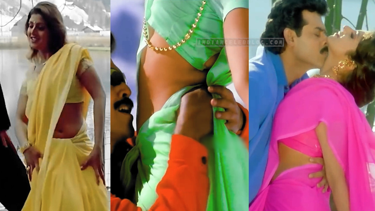 Rambha Telugu Actress Venkatesh Hot Saree Romance Movie Stills Hd Caps