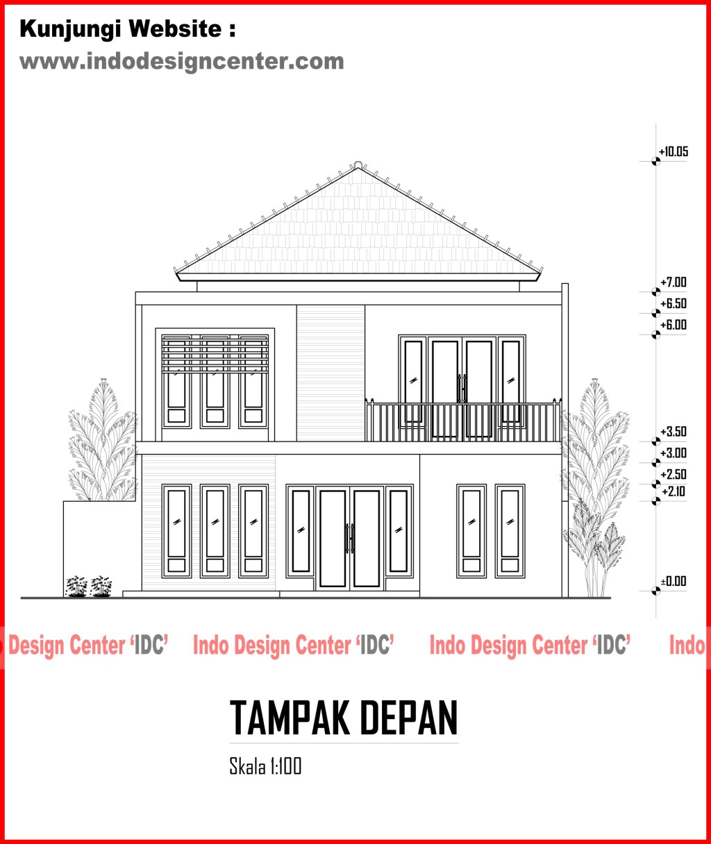 Gambar Denah Tampak Depan 2 Lantai Minimalistic Imagesee