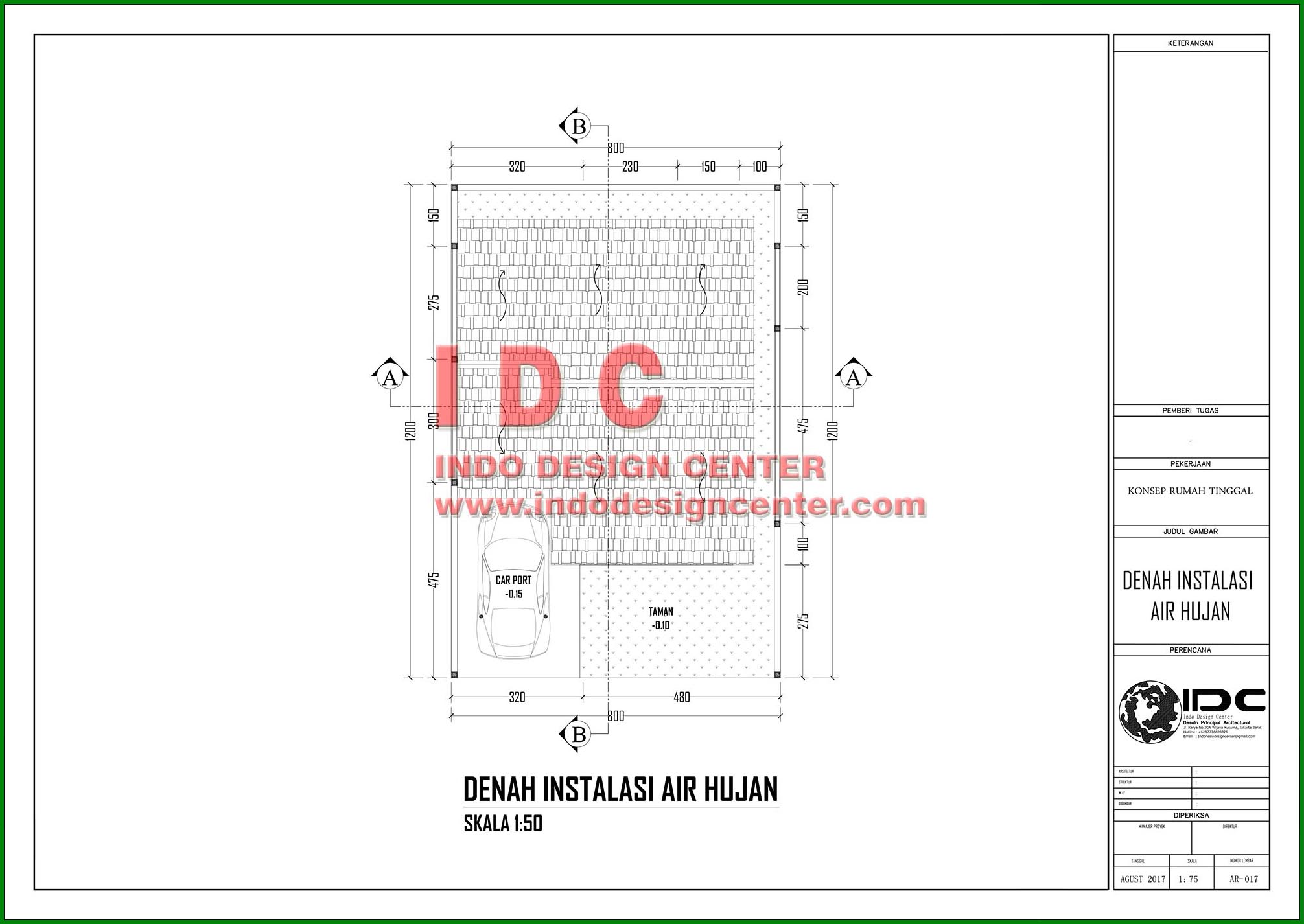 Gambar Kerja Rumah Tinggal Type 46 Hal 017 Indo Design Center