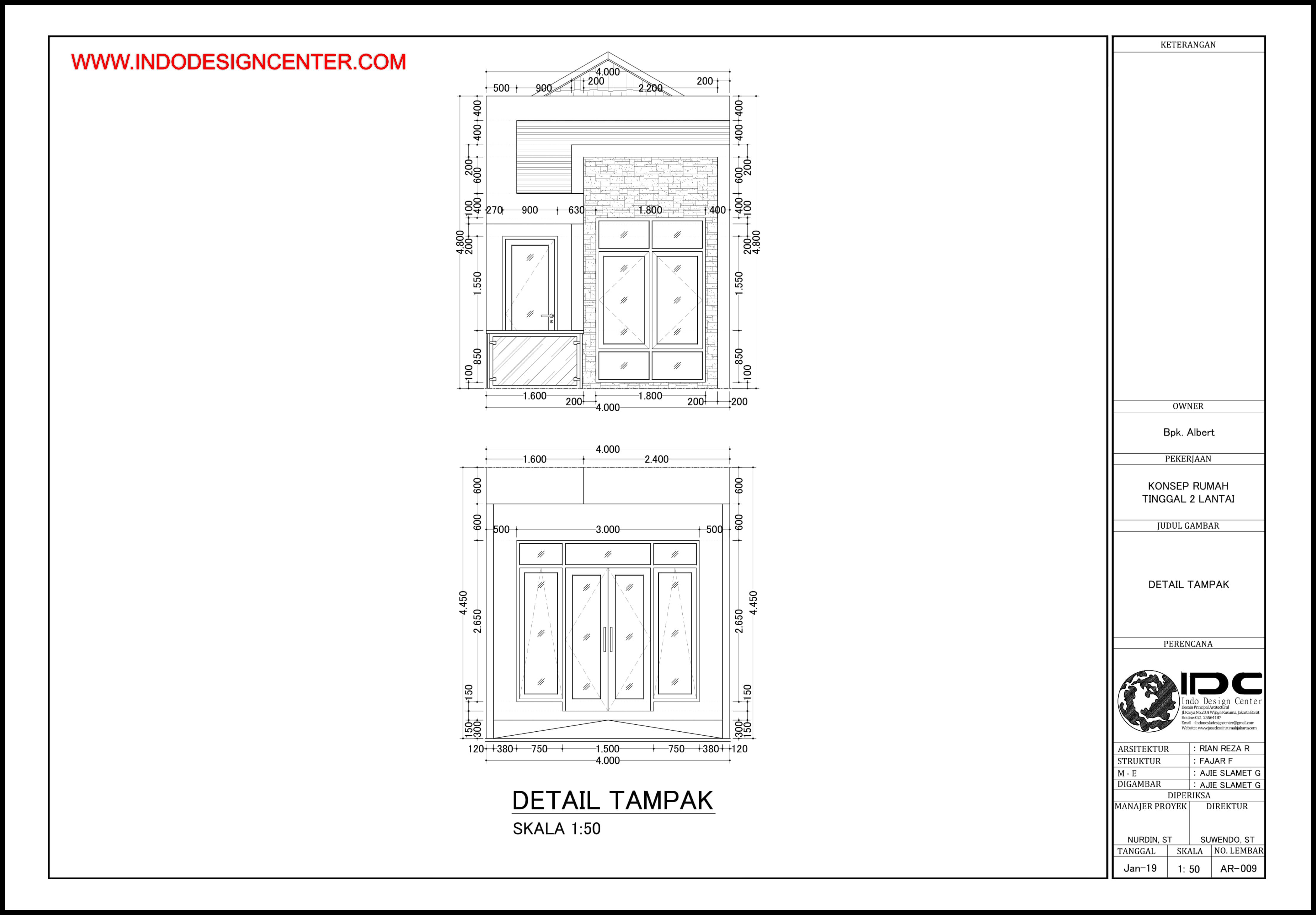 009 Detail Tampak Rumah Pak Albert Yogyakarta Indo Design Center