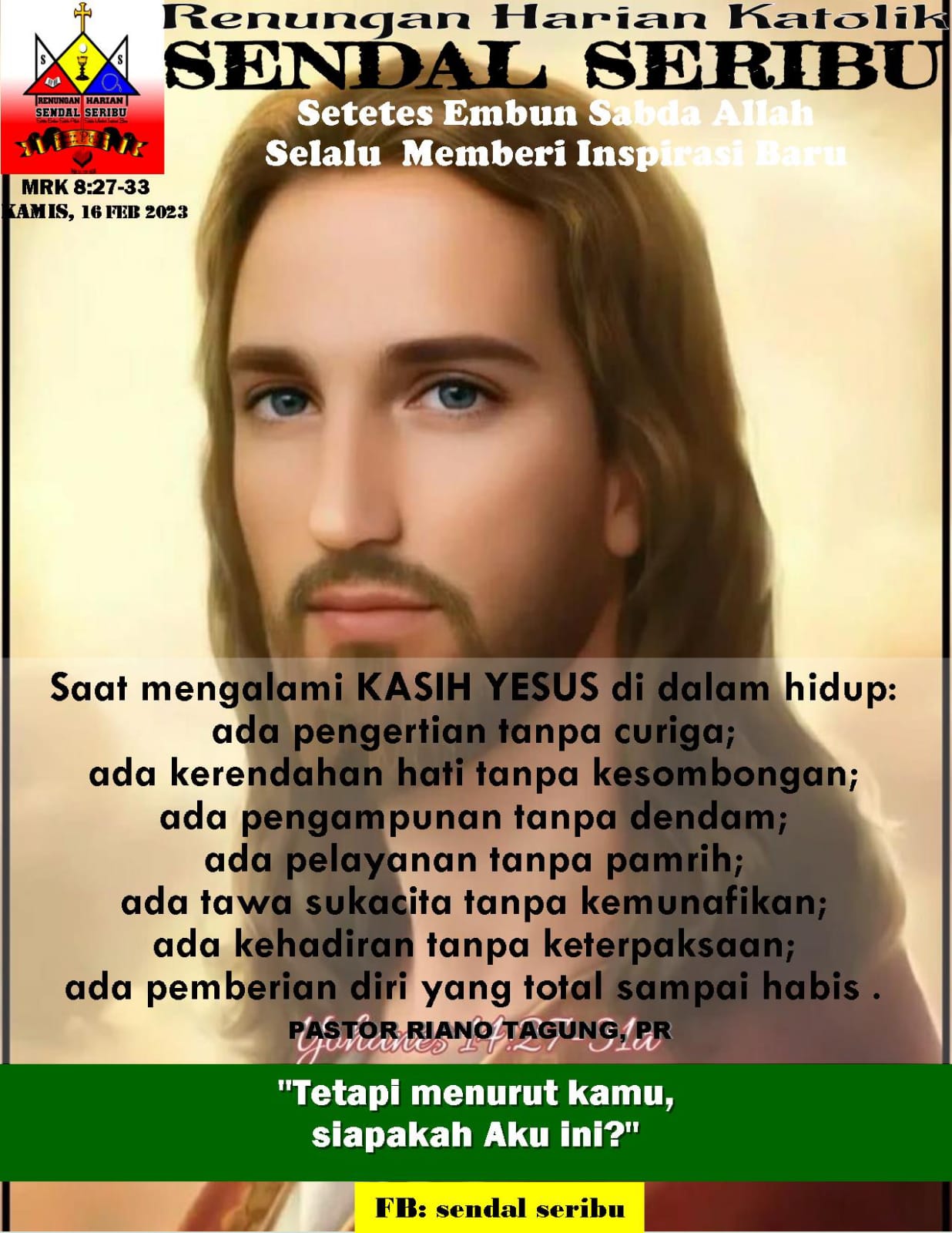 Sendal Seribu Mengalami Kasih Yesus