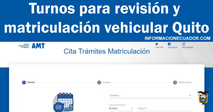 Como Sacar Turno Revisión Vehicular Quito Amt