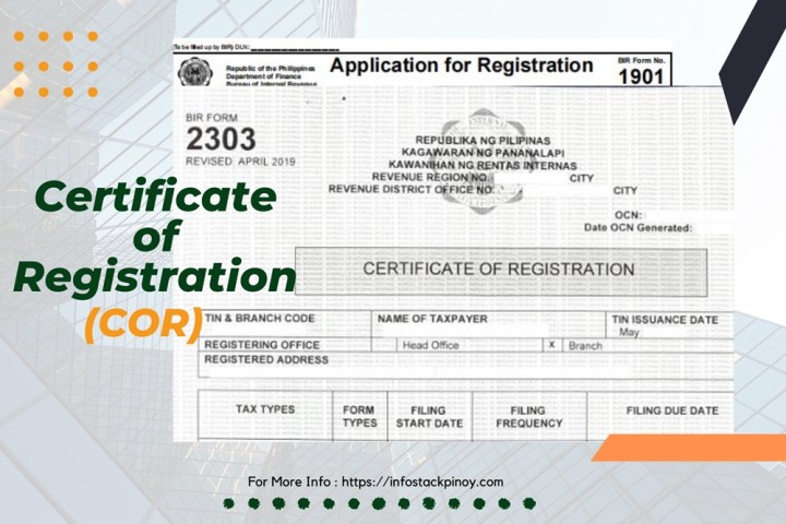 Bir Certificate Of Registration Cor Is The Bir Form 2303