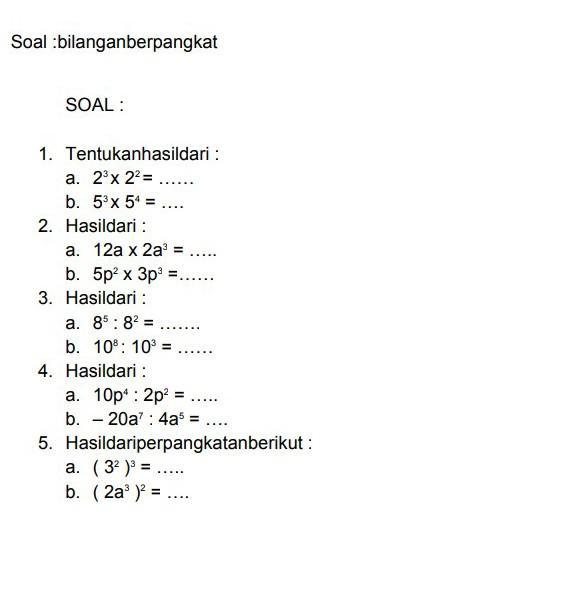 Soal Matematika Smp Kelas 9 Sinau