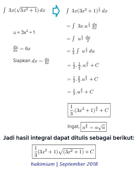 Contoh Soal Integral Substitusi Pecahan Integral Tak Tentu Contoh