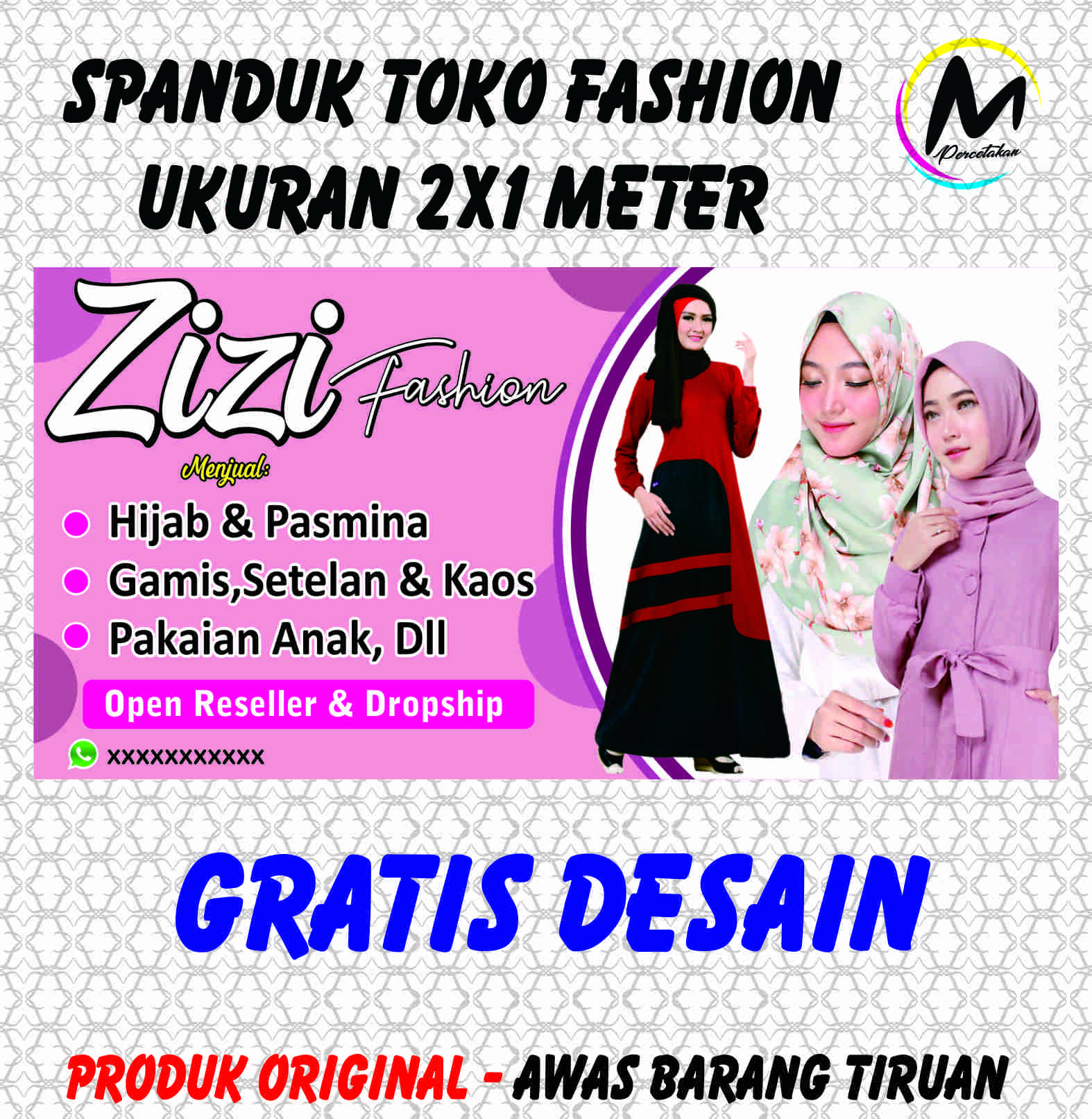 Spanduk Toko Hijab Free Desain Spanduk X Banner Toko Baju Butik