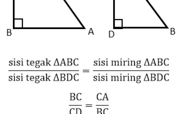 3 Rumus Kesebangunan Pada Segitiga Siku Siku Idschool