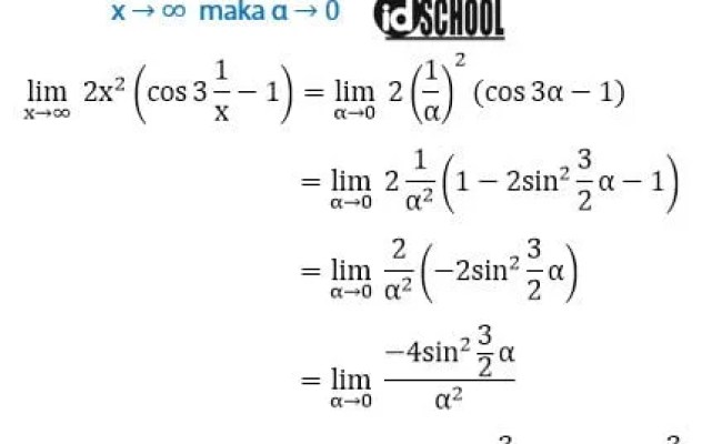 24 Contoh Soal Limit Fungsi Trigonometri Menuju Tak Hingga Otosection