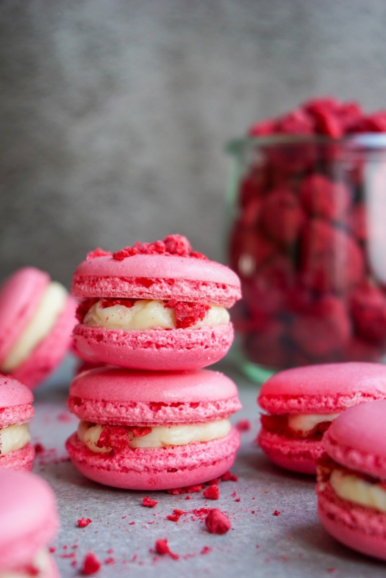 Roze Macarons Met Witte Chocolade En Frambozen Vulling Ikeetvrij