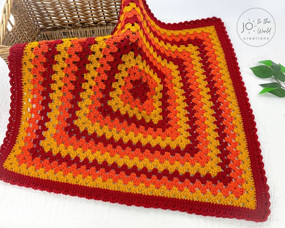 Continuous Granny Square Blanket Crochet Pattern Jo To The World