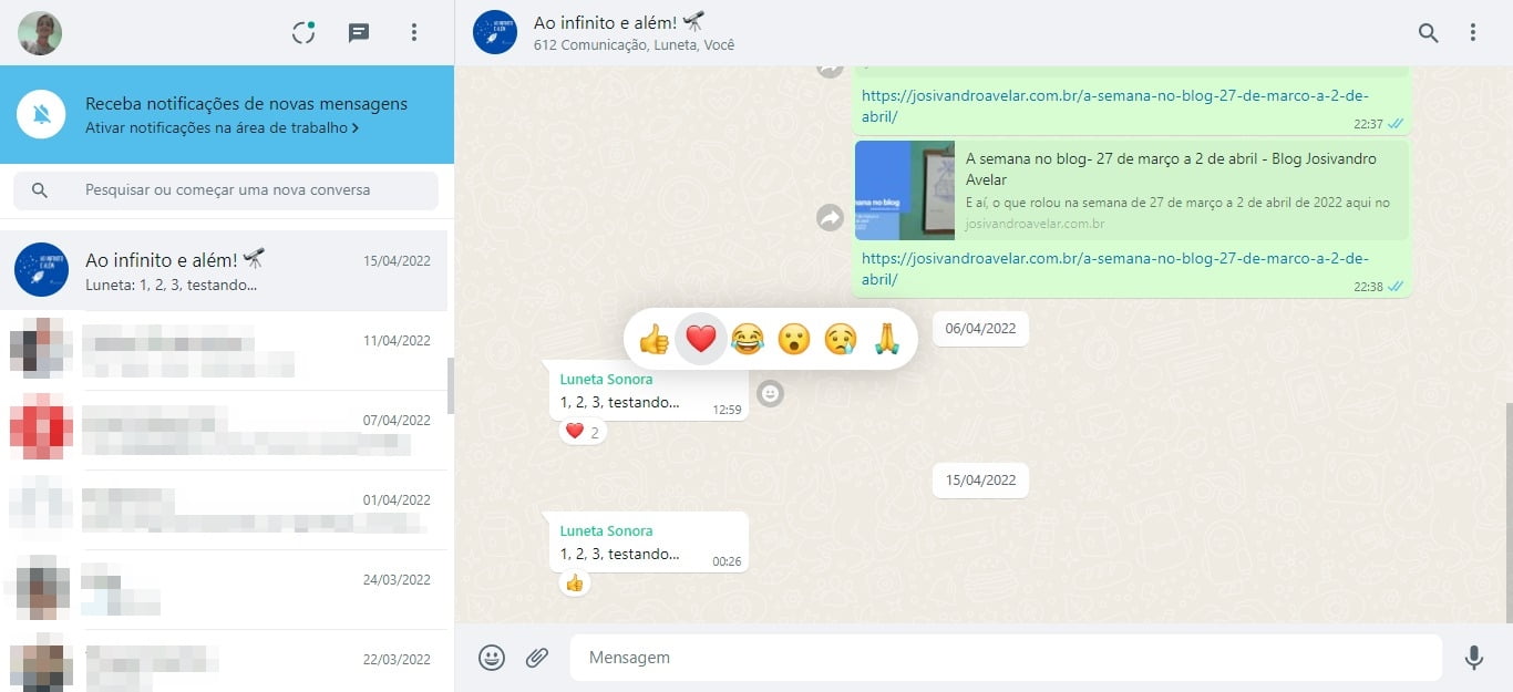 Como Usar As Reações Em Mensagens Do Whatsapp Josivandro Avelar