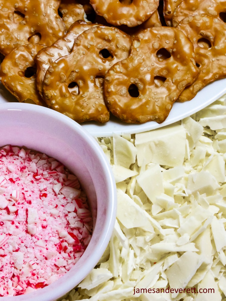 Peppermint Bark Pretzels James And Everett