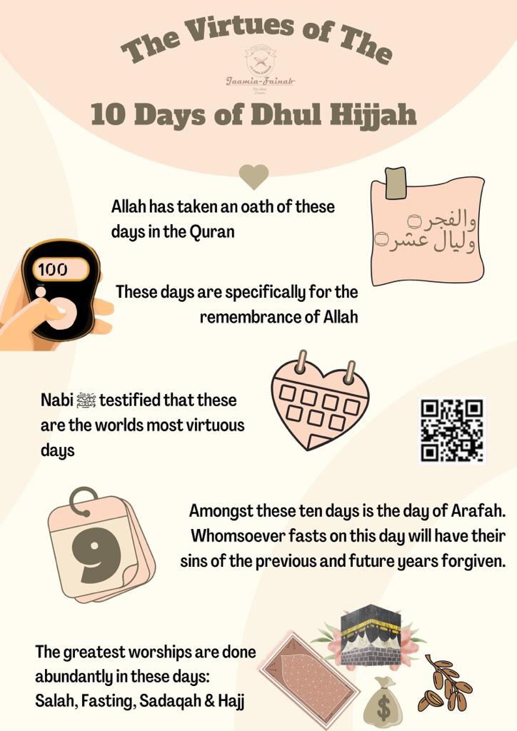 Dhul Hijjah Virtues Jaamia Zainab