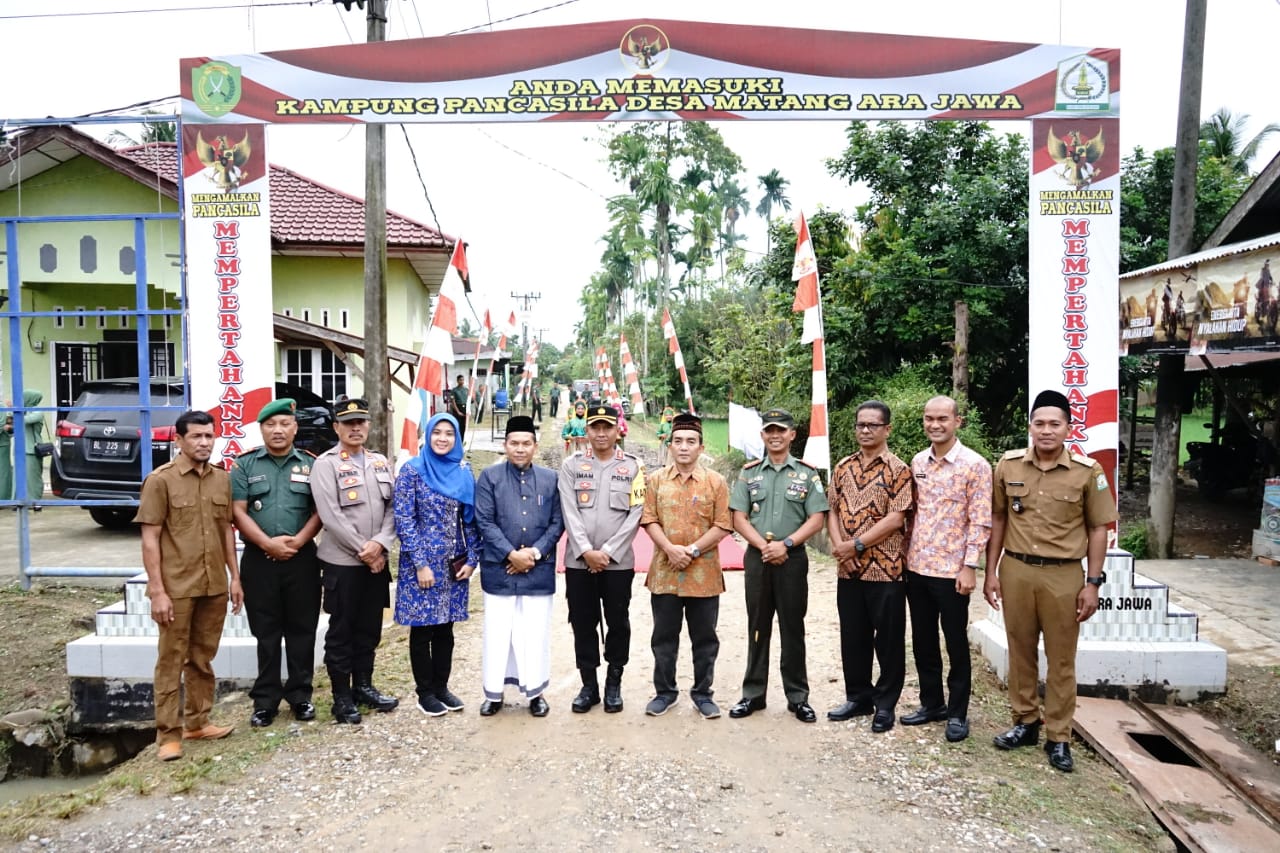 Resmikan Kampung Tangguh Pancasila Ini Pesan Dandim 0117 Aceh Tamiang