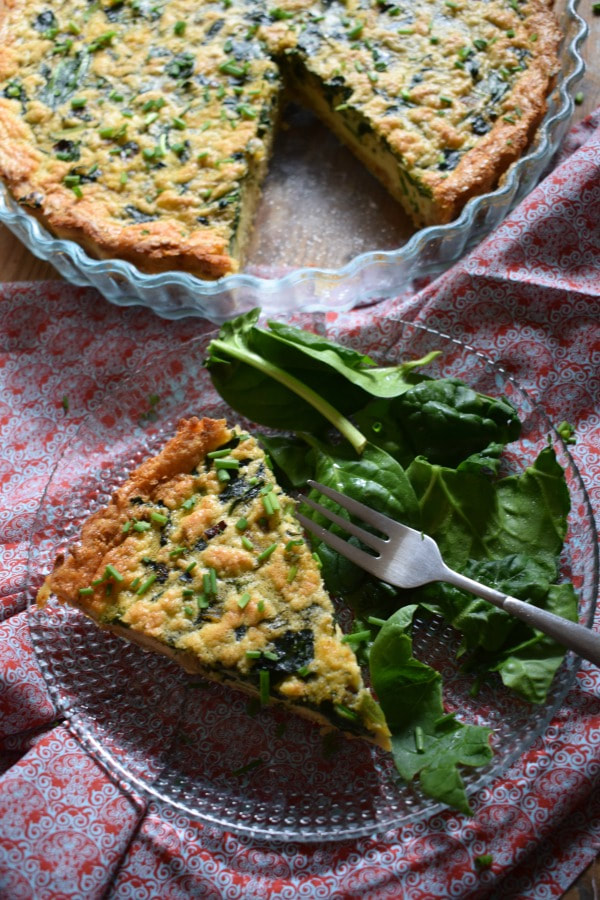 Spinach Quiche With A Hash Brown Crust Julias Cuisine