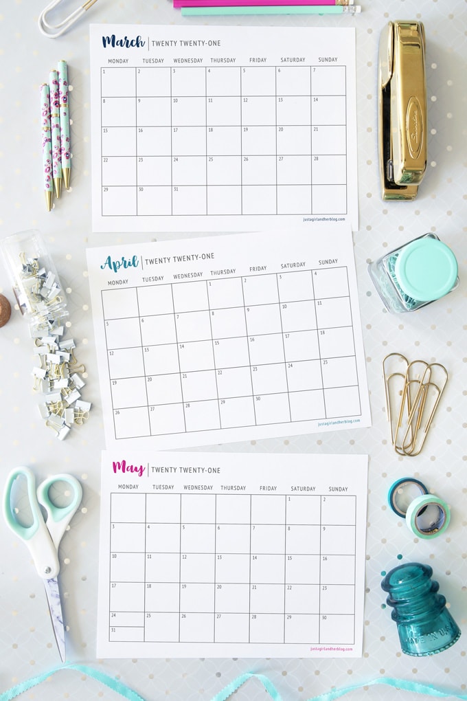 Cute 2021 Printable Blank Calendars Cute Free Printable January 2022