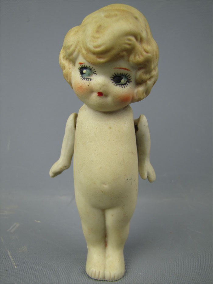 Vintage Bisque Porcelain Kewpie Flapper Doll Japan 5