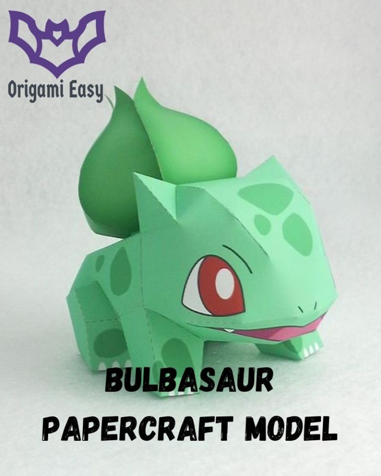 Bulbasaur Papercraft Model Pdf Printable Origami Easy