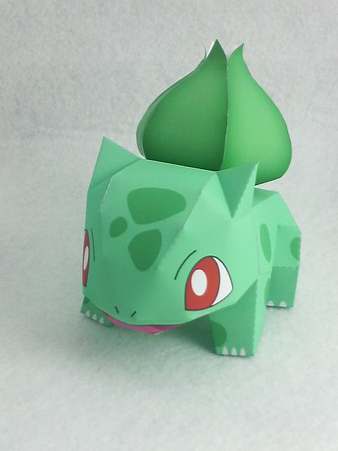 Bulbasaur Papercraft Model Pdf Printable Origami Easy