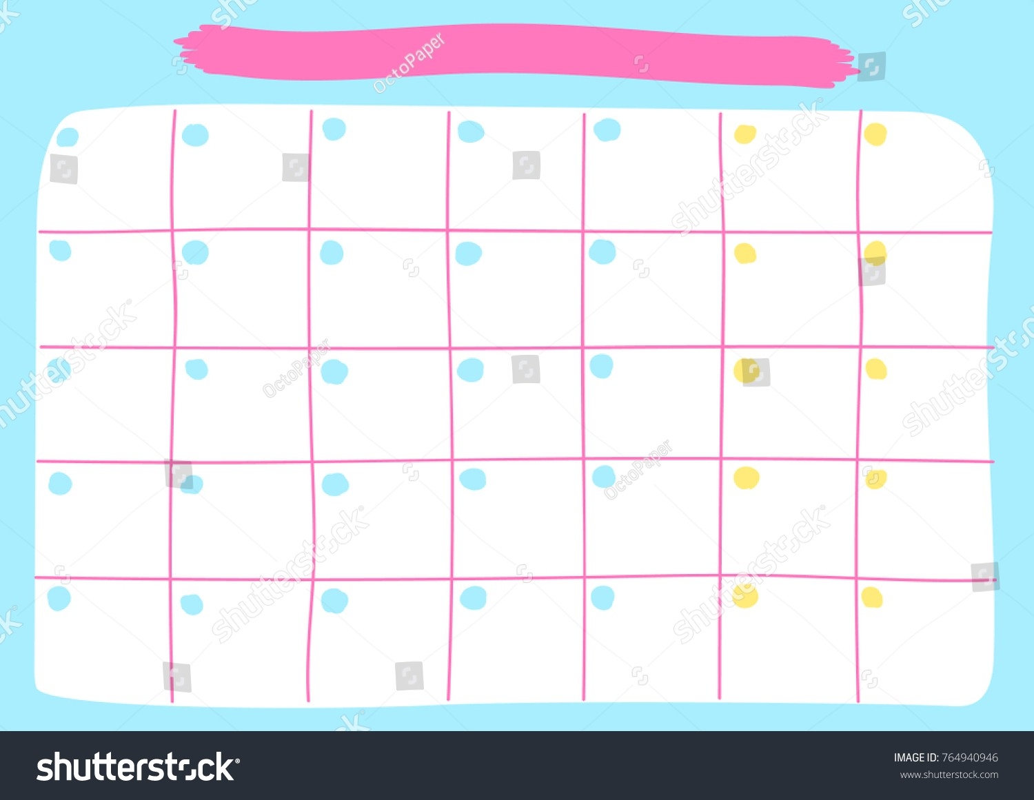 Blank Calendar Template No Dates Calendar Template Pr